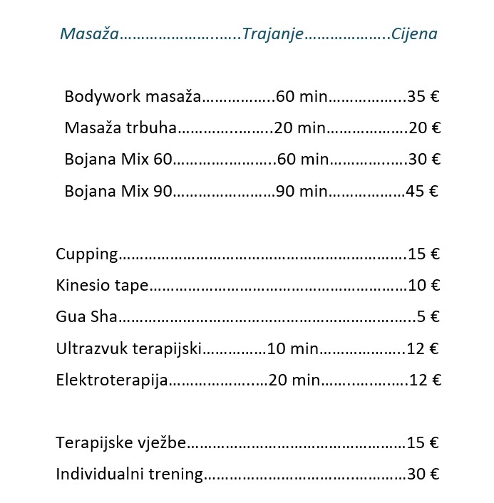 Naslovna - Masaža Bojana